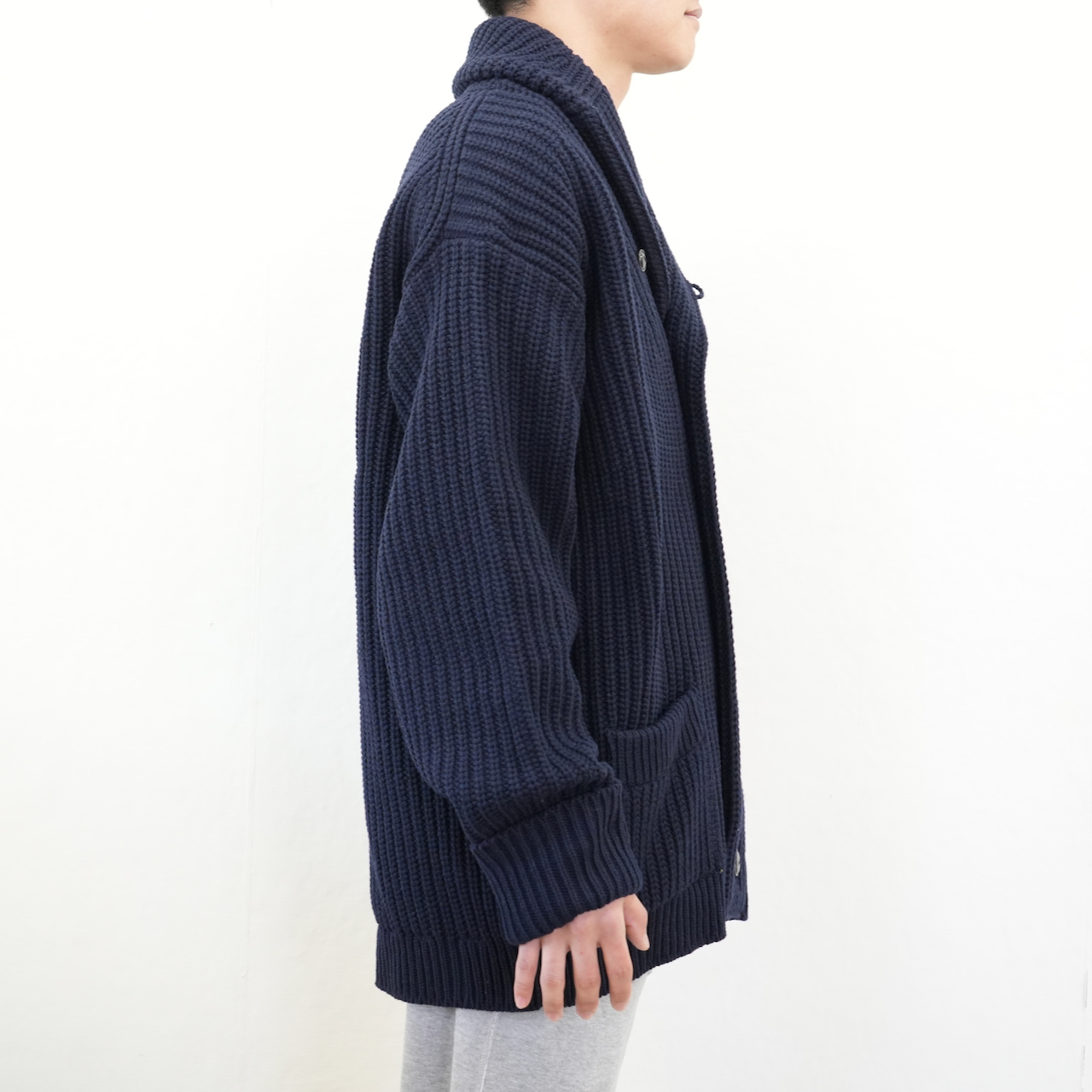 INTĒRIM・HYPER BIG 30s 3GG HEAVY SHAWL COLLAR CARDIGAN / browniegift ...